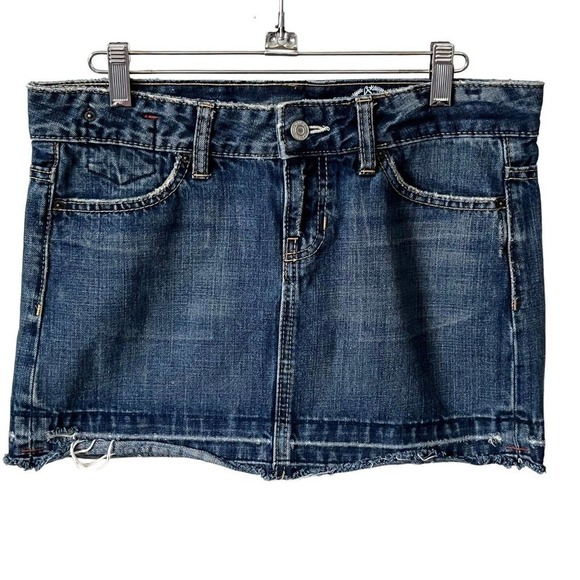 GAP | Skirts | Gap 969 Ltd Ed Denim Micro Mini Blue Jean Skirt 4 Y2k ...